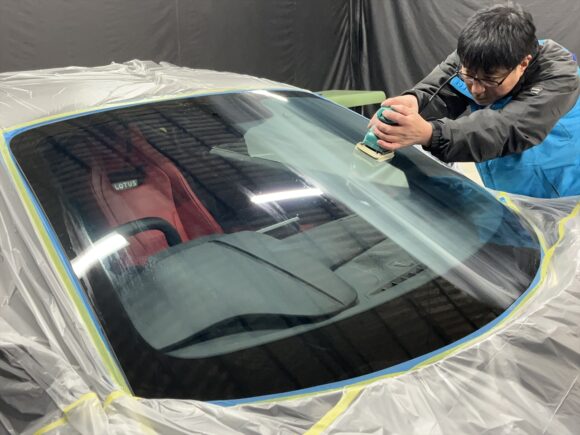 ロータス エミーラのガラス撥水コーティング – 広島のカーコーティング専門店 ティーズフィルムの施工ブログ