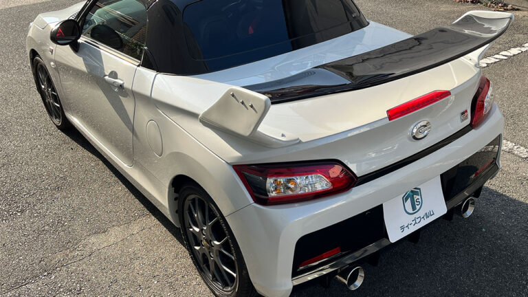トヨタ コペン GR スポーツのカスタムエアロパーツ(フロントノーズ・リアウイング) – 広島のカーコーティング専門店 ティーズフィルムの施工ブログ
